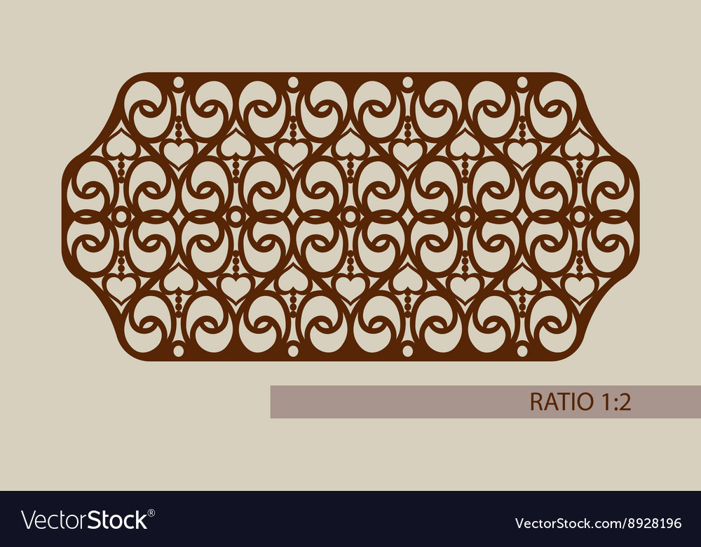 Template pattern for decorative panel Royalty Free Vector