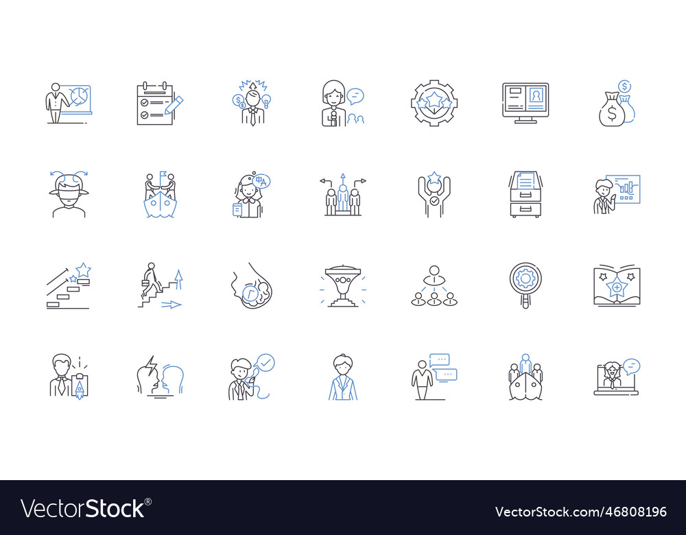 Visibility boosting line icons collection promote Vector Image Visibility boosting line icons collection promote Vector Image