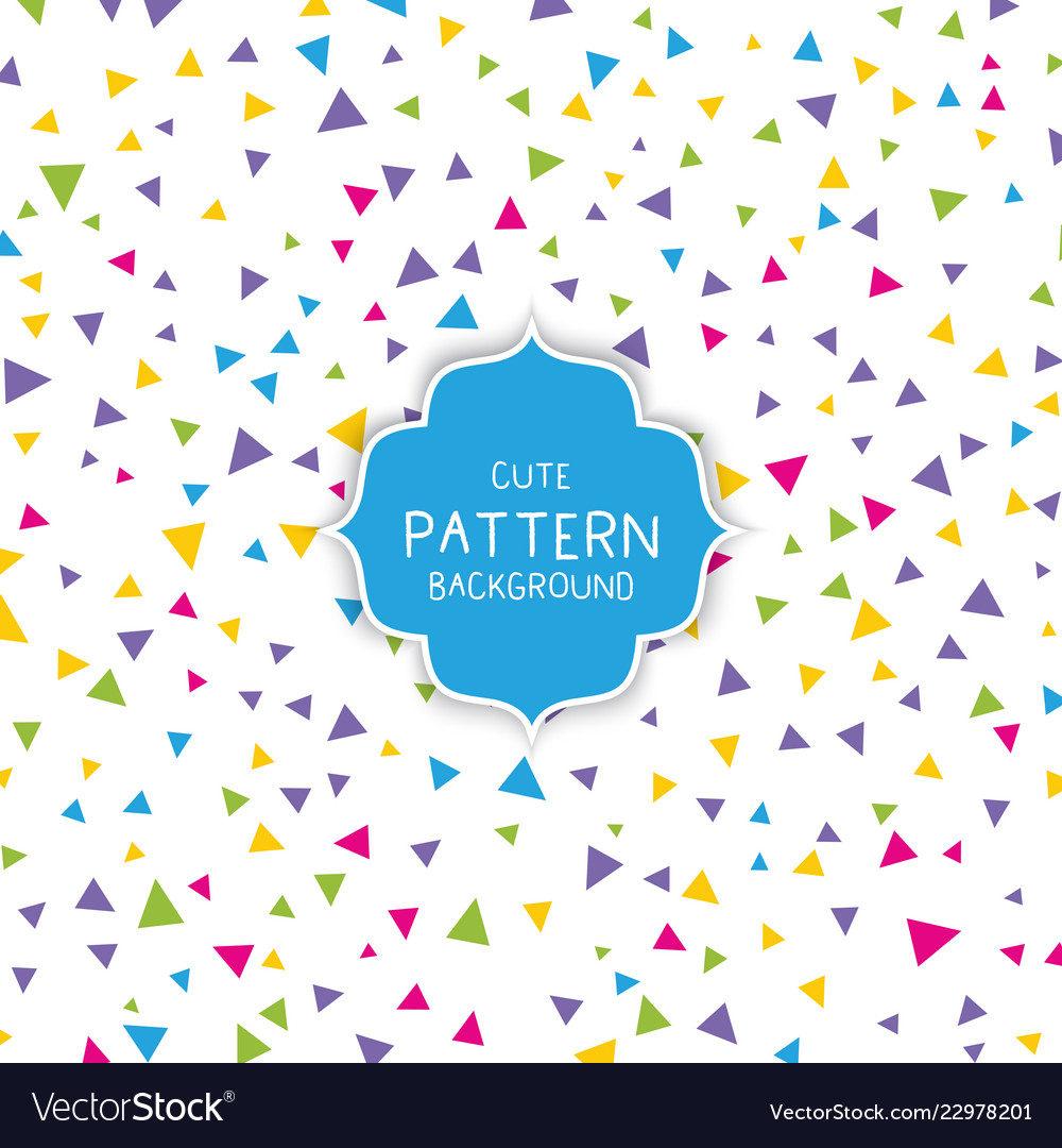 Cute triangle pattern background Royalty Free Vector Image