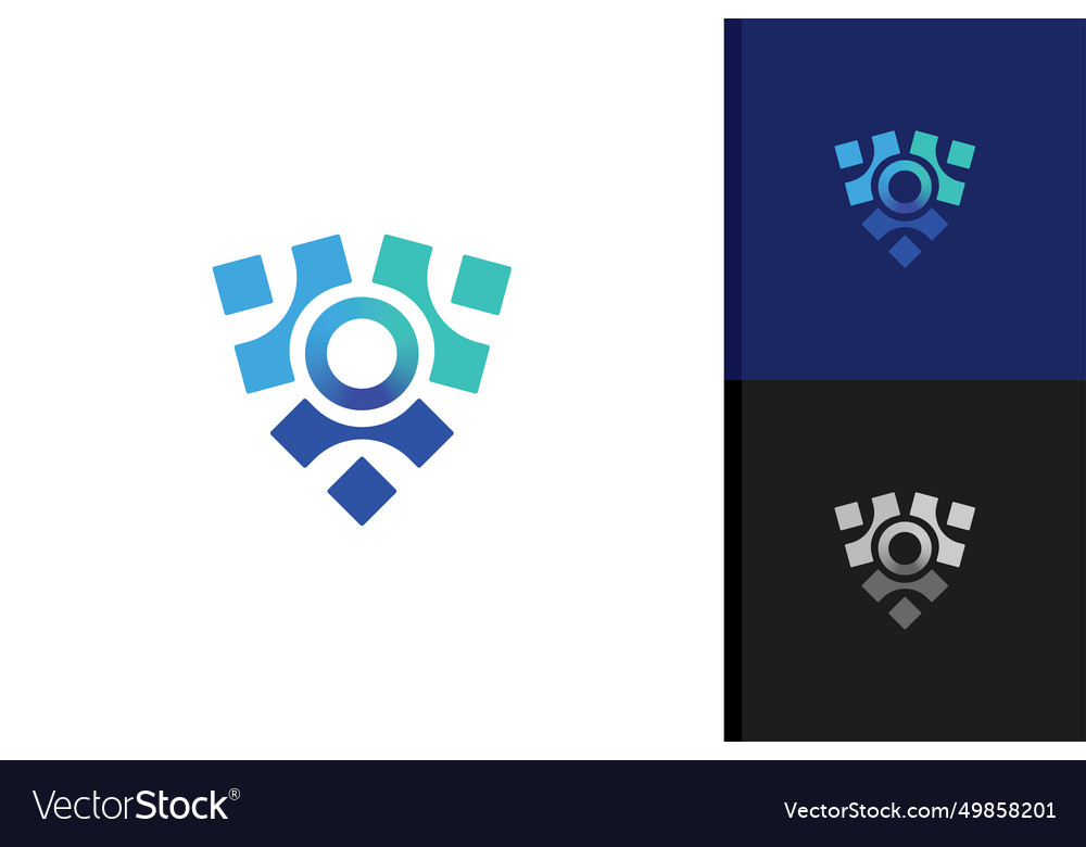 Cyber security shield logo Royalty Free Vector Image Cyber security shield logo Royalty Free Vector Image
