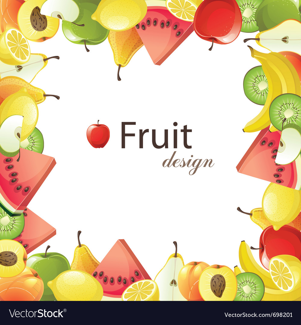 Fruits frame Royalty Free Vector Image - VectorStock