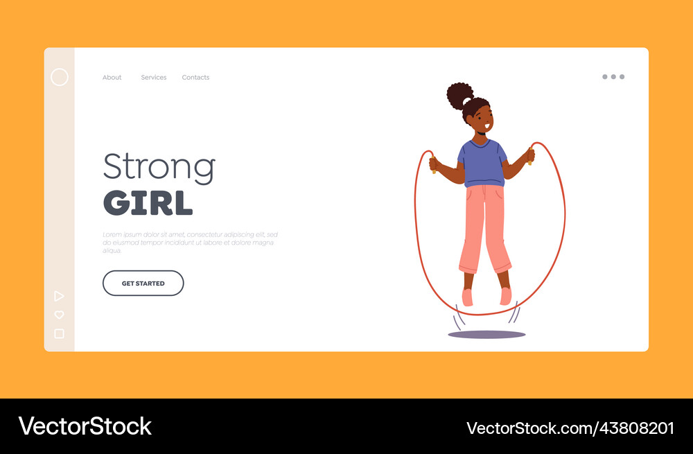 Kids outdoor activity landing page template Vector Image