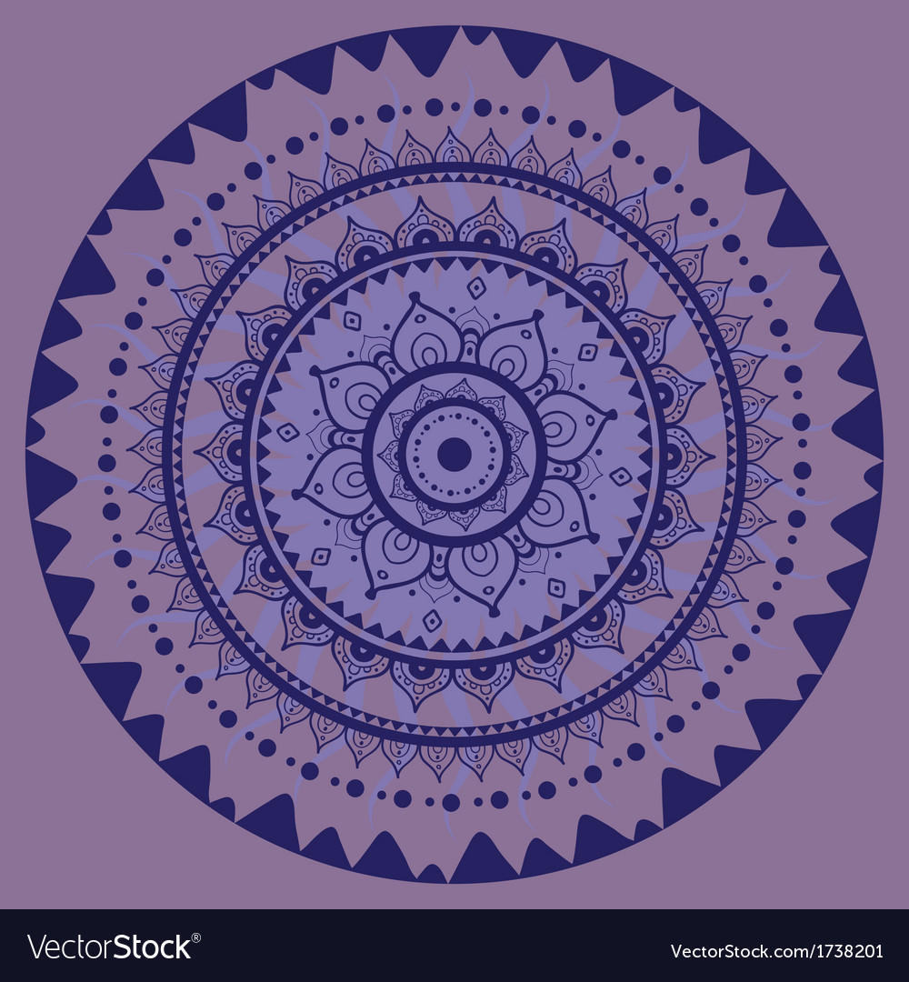 Mandala indian decorative pattern Royalty Free Vector Image