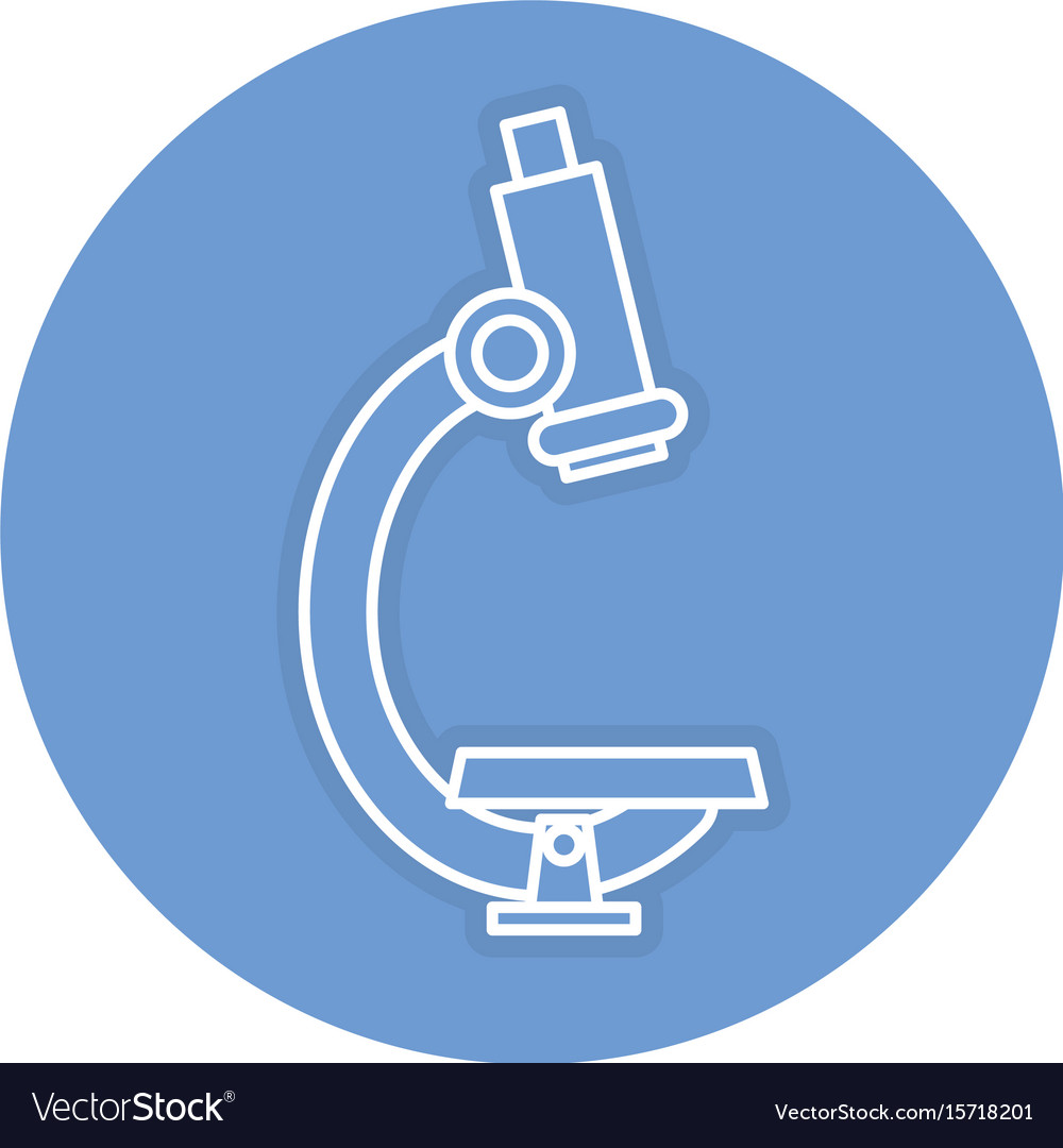 Microscope laboratory isolated icon Royalty Free Vector