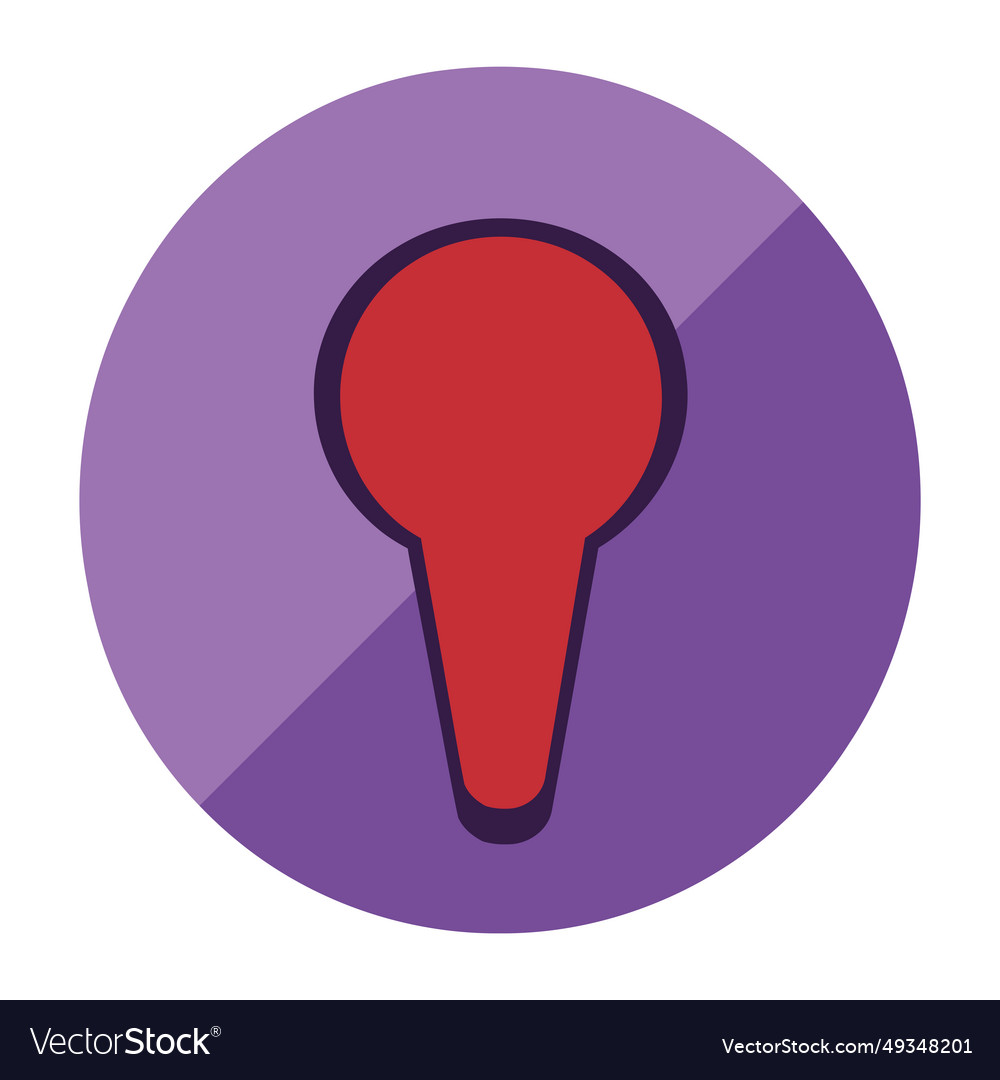 Pin icon location button Royalty Free Vector Image