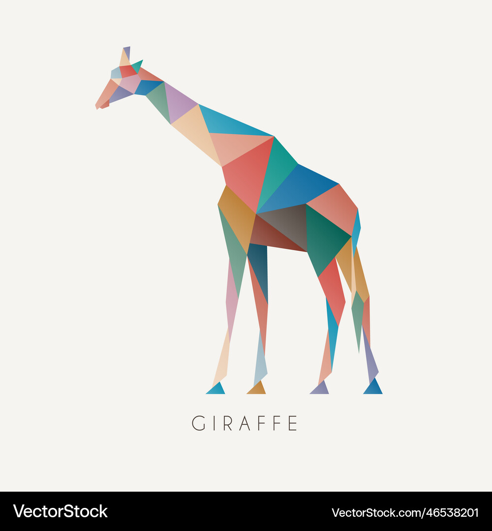 Polygon giraffe Royalty Free Vector Image - VectorStock