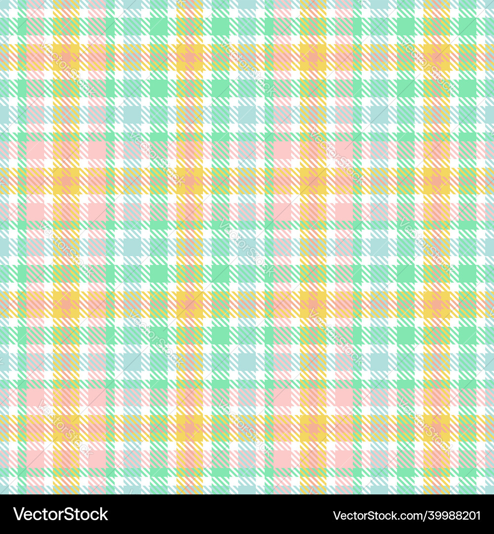 Rainbow pastel plaid textured seamless pattern Vector Image
