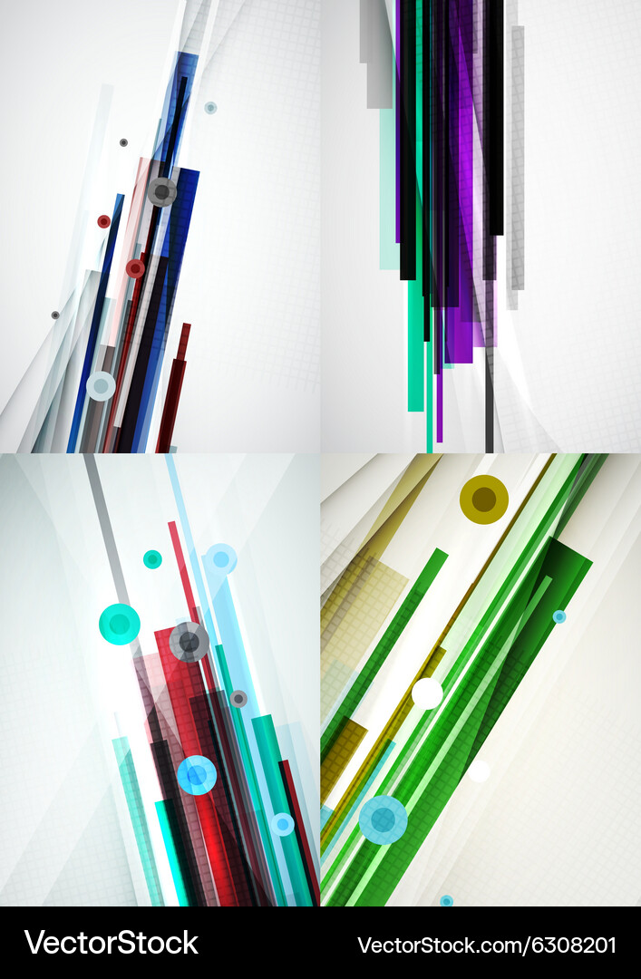 Set of colorful abstract backgrounds Royalty Free Vector