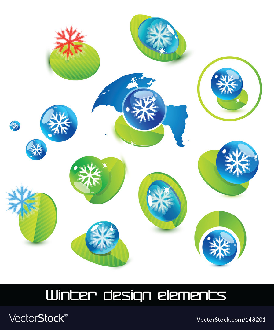 Winter design elements Royalty Free Vector Image