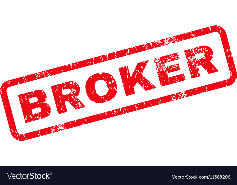 Broker text rubber stamp Royalty Free Vector Image