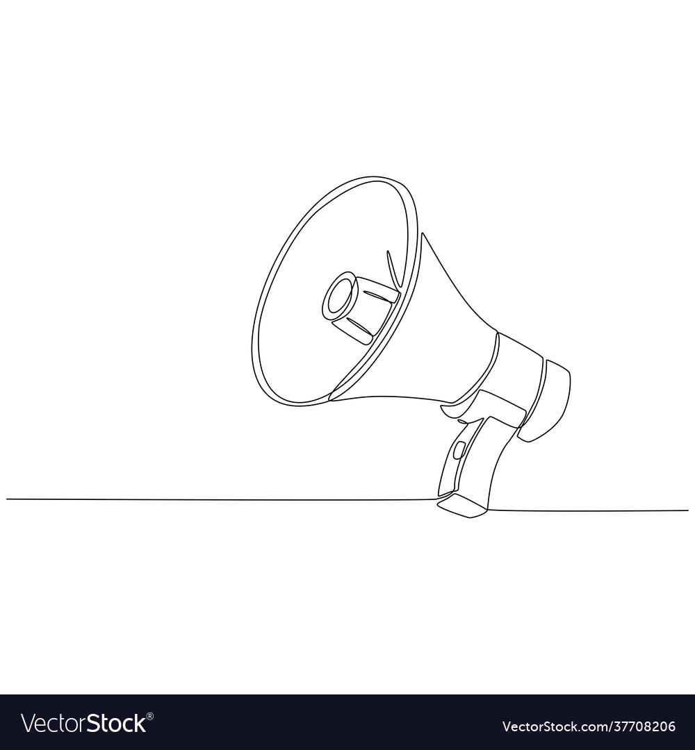 Continuous line drawing speaker Royalty Free Vector Image Continuous line drawing speaker Royalty Free Vector Image