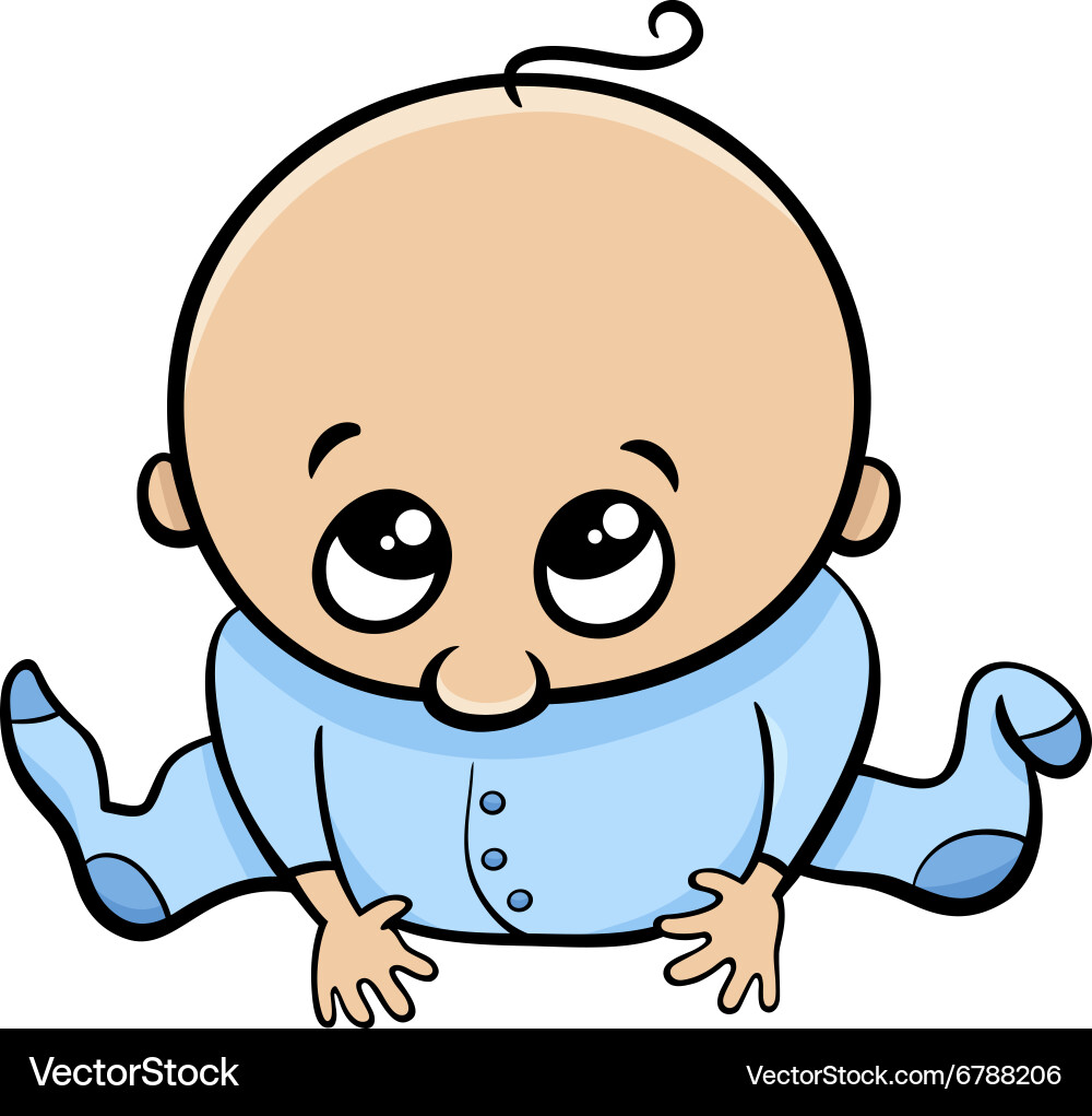 Cute baby boy cartoon Royalty Free Vector Image