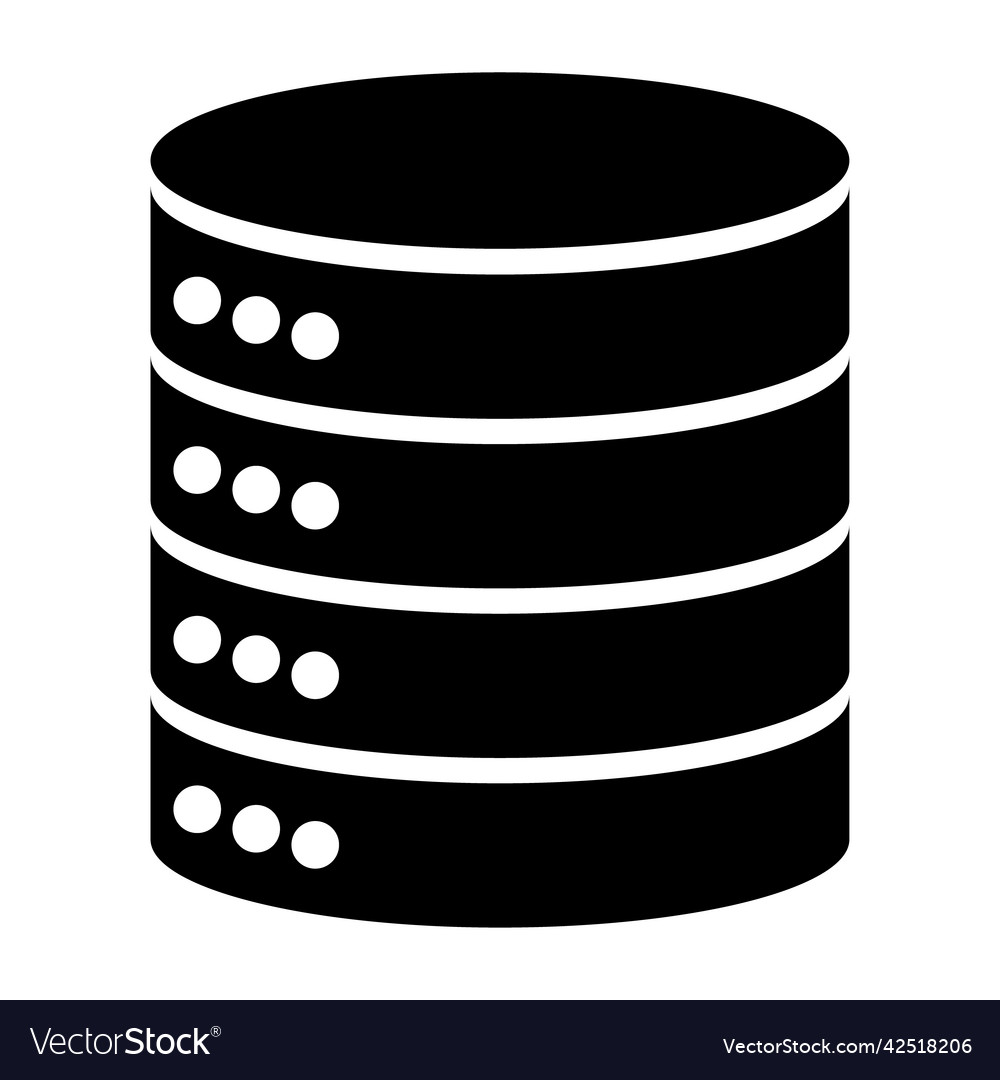 Database storage icon internet network server Vector Image Database storage icon internet network server Vector Image