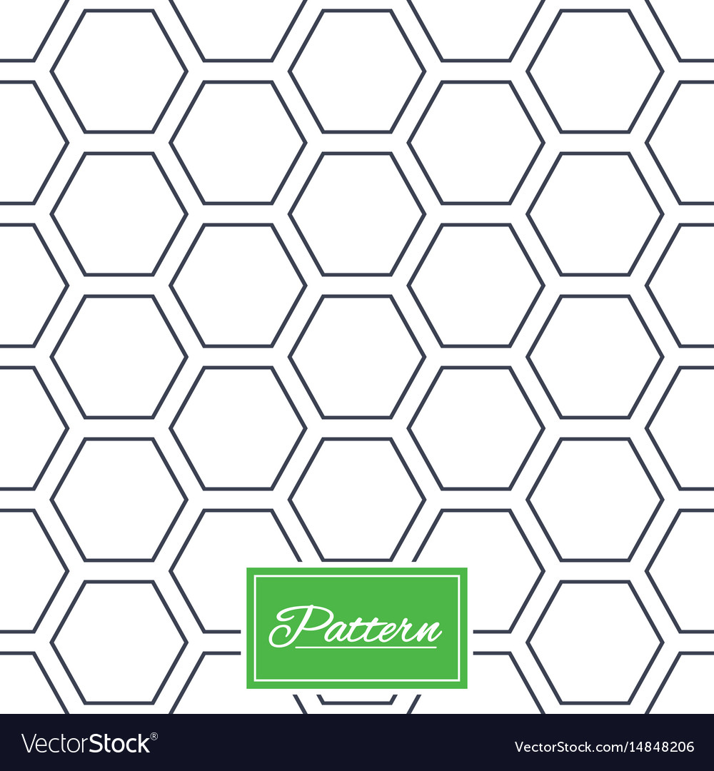Hex stripped grid seamless pattern Royalty Free Vector Image