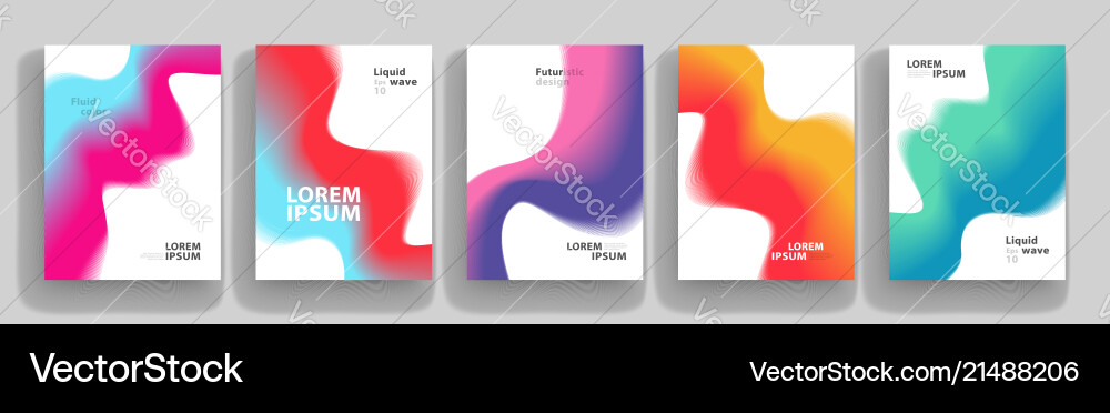 Modern covers template design set of trendy Vector Image