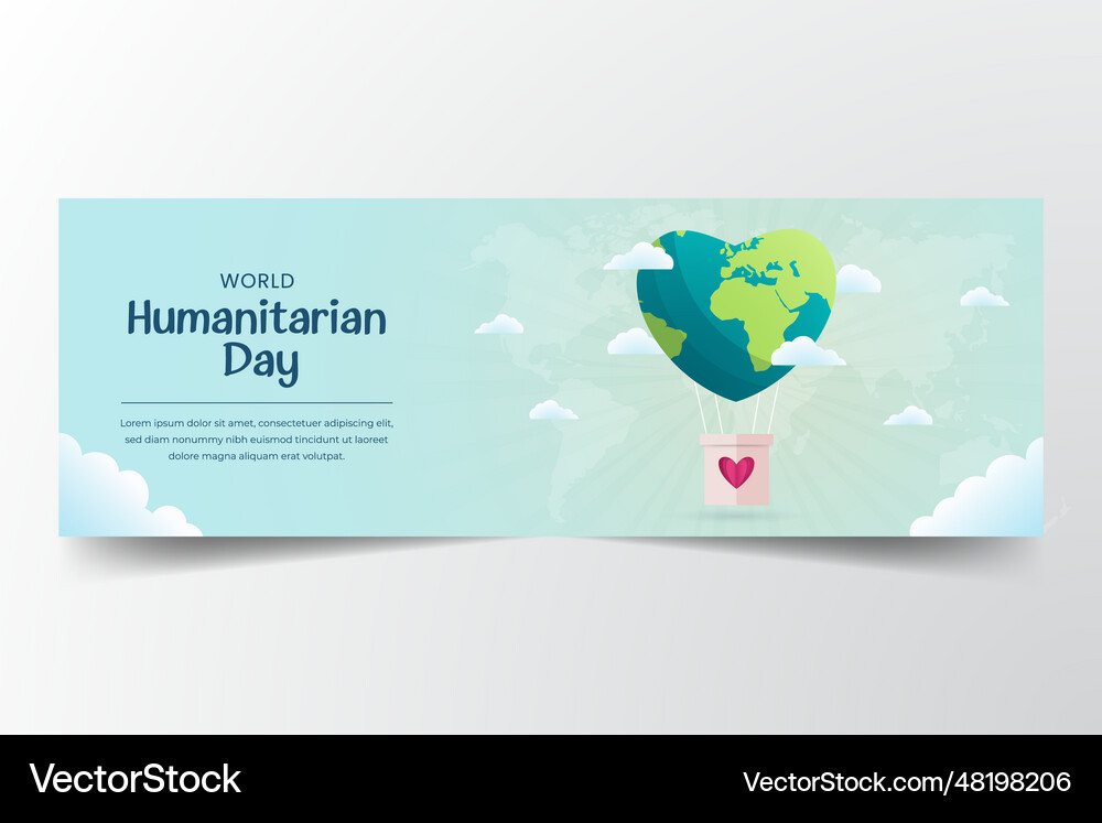 World humanitarian day horizon banner design Vector Image