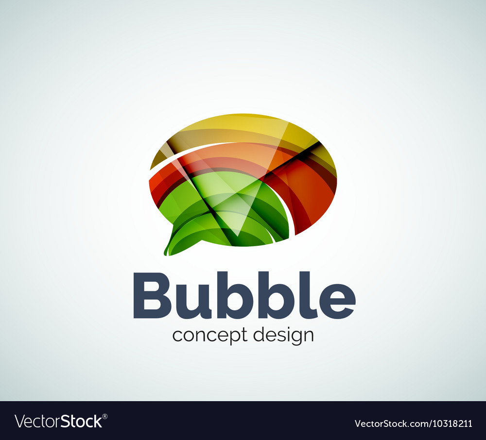Bubble logo template Royalty Free Vector Image