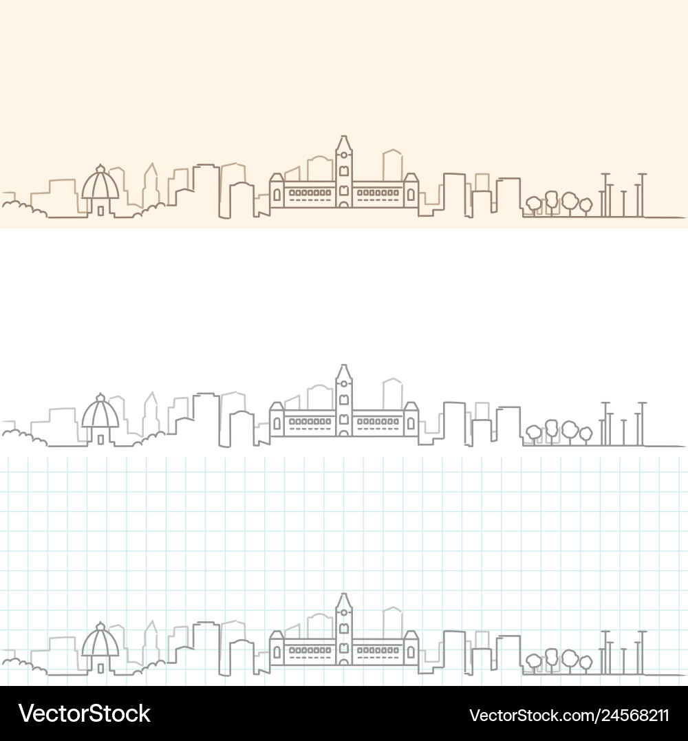 Chennai hand drawn skyline Royalty Free Vector Image