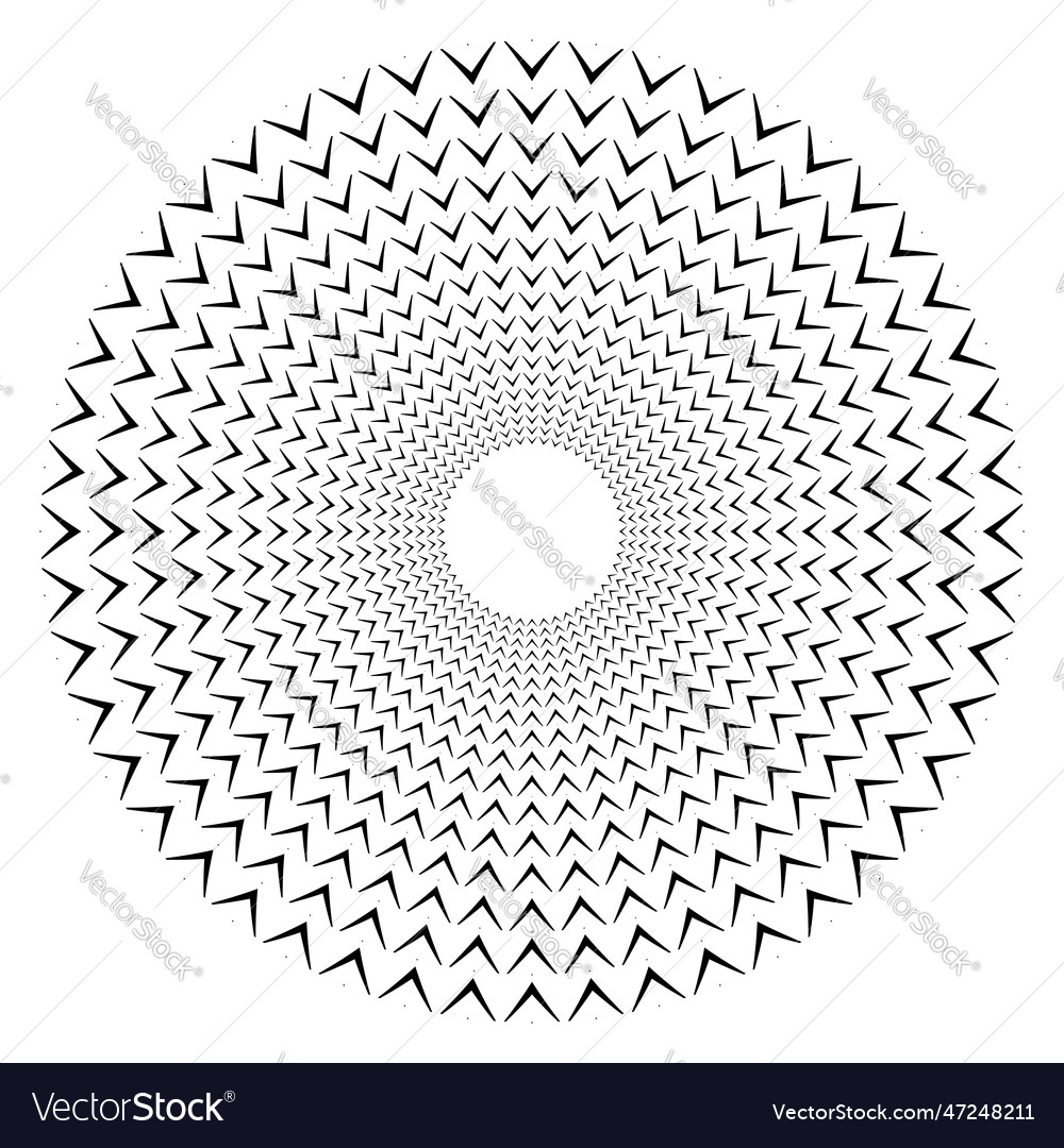 Circular Radial Ticks Pattern Royalty Free Vector Image