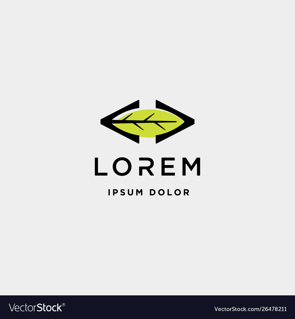 Green code logo design nature coding symbol Vector Image