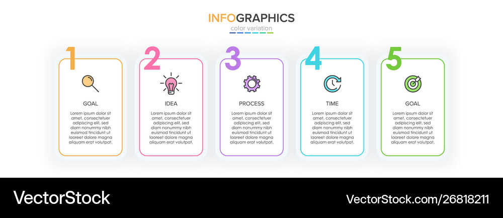 Infographic design with icons and 5 options Vector Image