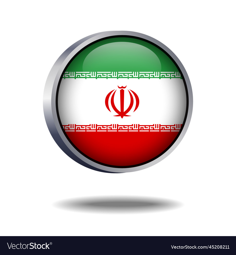 Iran flag button (45208211) – Free Vector | VectorStock