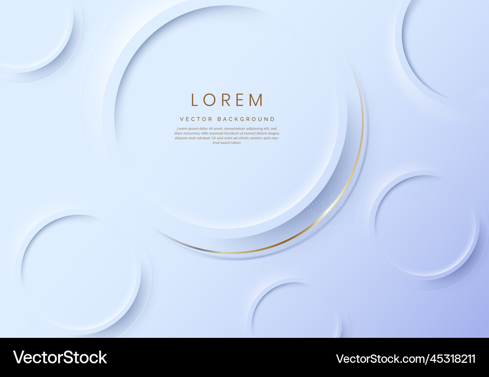 Light Blue 3D Circle Background Royalty Free Vector Image