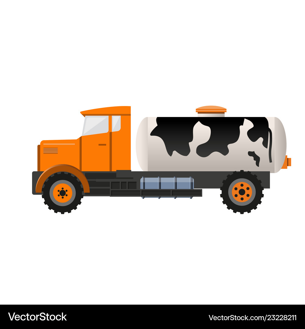 Milk tank truck Royalty Free Vector Image - VectorStock