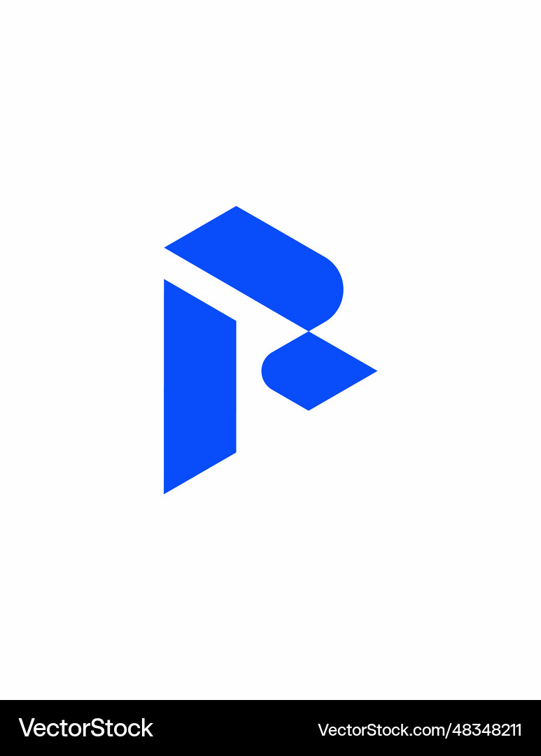Minimalist letter r mosaic logo Royalty Free Vector Image