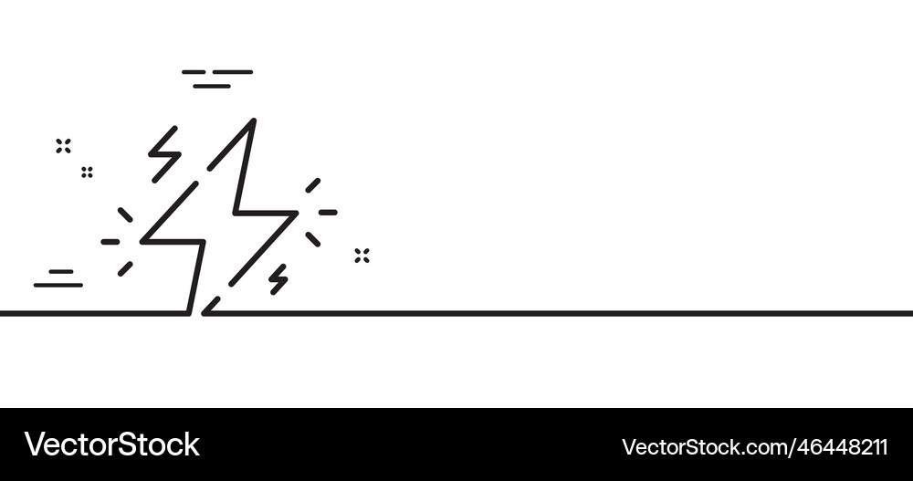 Power line icon flash electric energy sign Vector Image