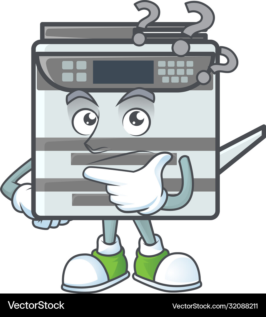 Professional office copier cartoon mascot style Vector Image