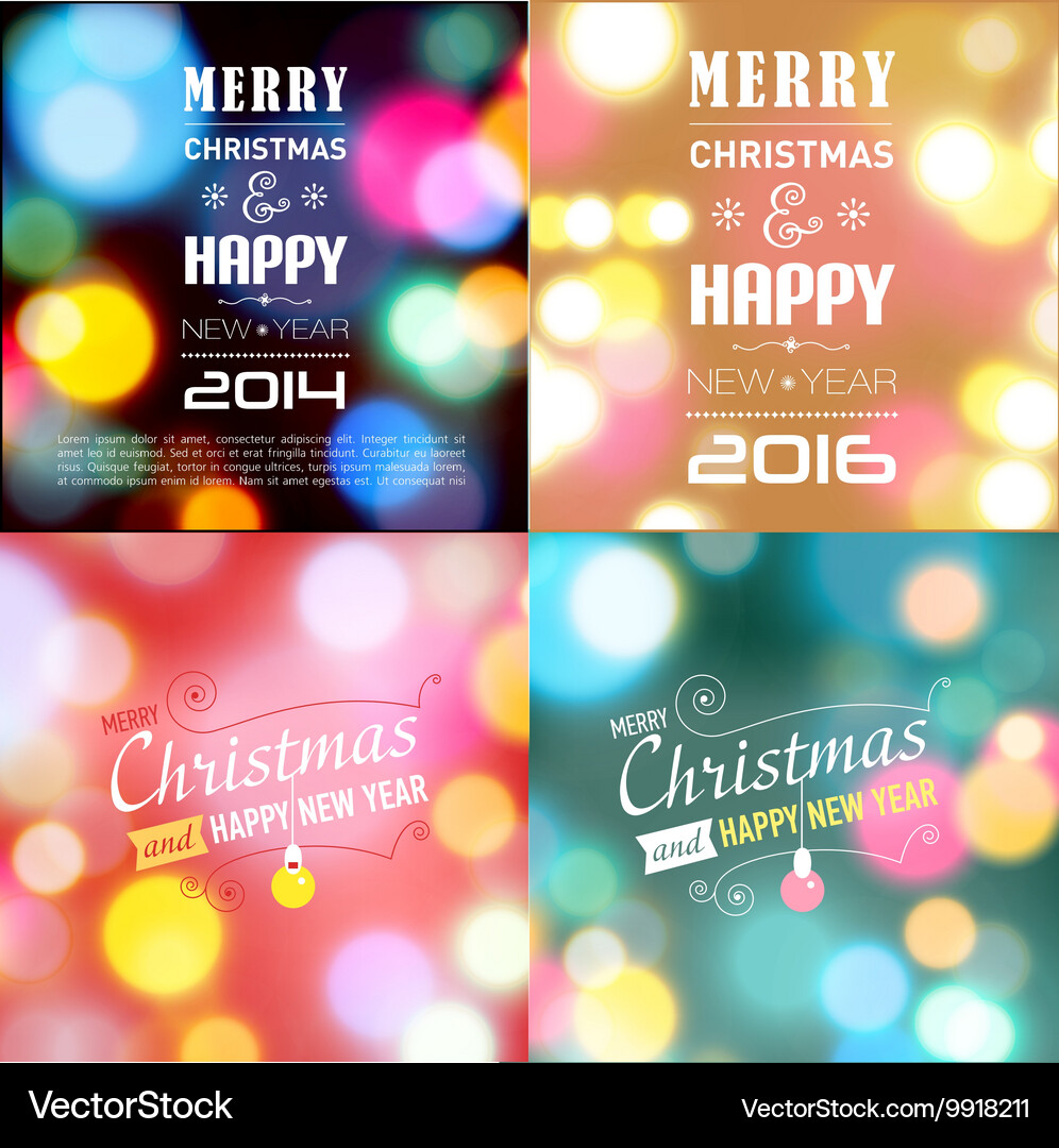 Set of christmas postcard templates Royalty Free Vector