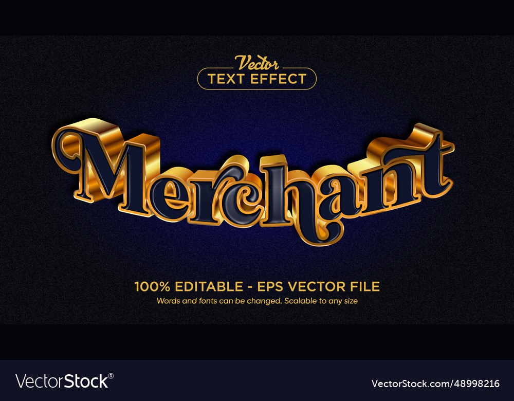 3d text effect editable Royalty Free Vector Image