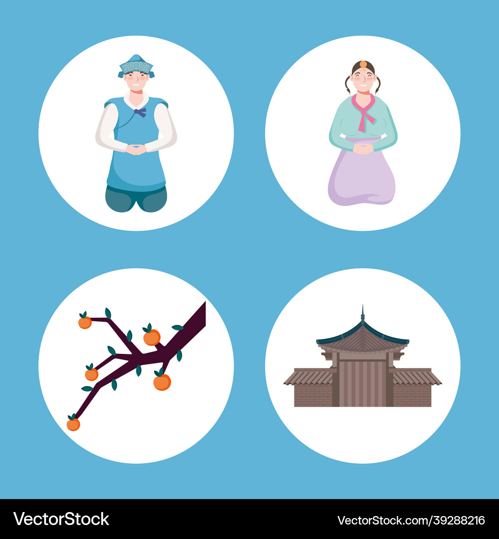 Asian people and icons Royalty Free Vector Image
