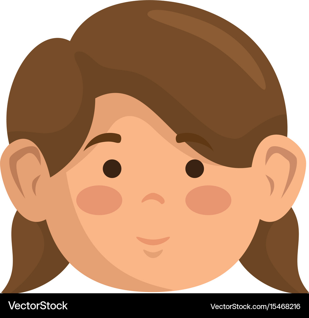 Cartoon girl icon Royalty Free Vector Image - VectorStock