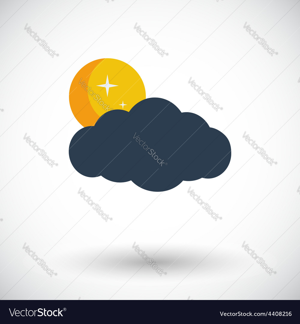 Cloud moon star Royalty Free Vector Image - VectorStock