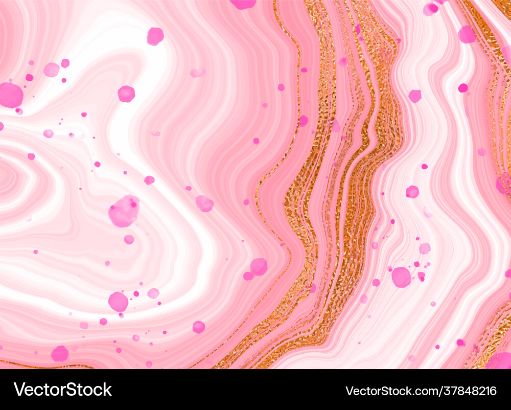 Gold pink marble design a beautiful combination Vector Image