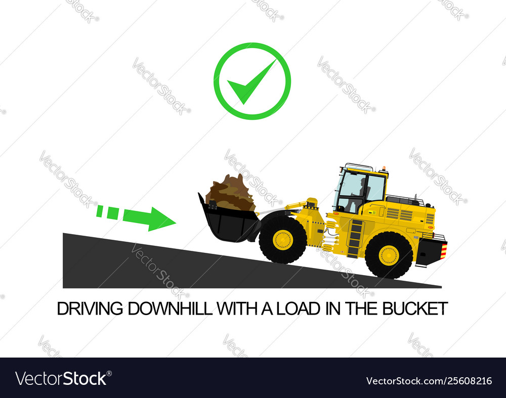 Loader work dangers Royalty Free Vector Image - VectorStock