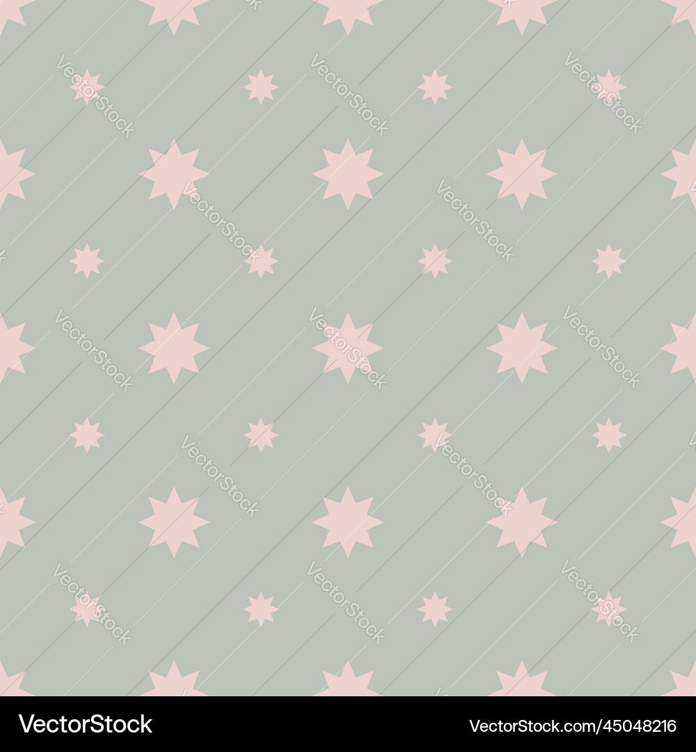 Seamless pastel color eight-pointed star Vector Image