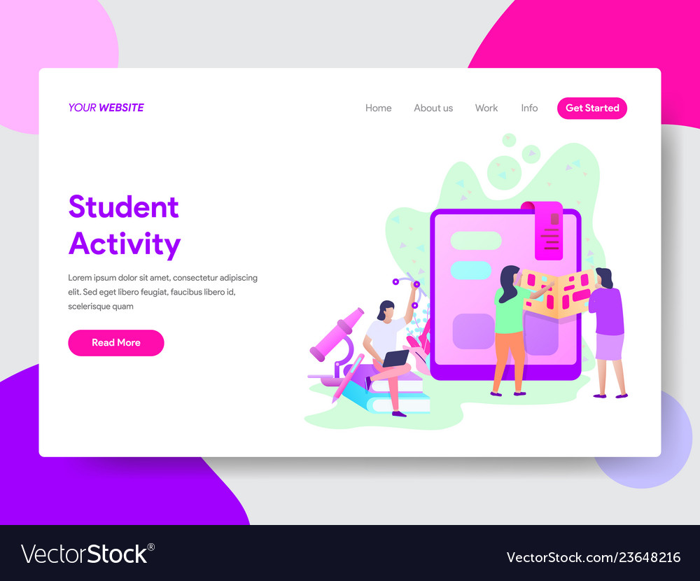 Student activity concept Royalty Free Vector Image