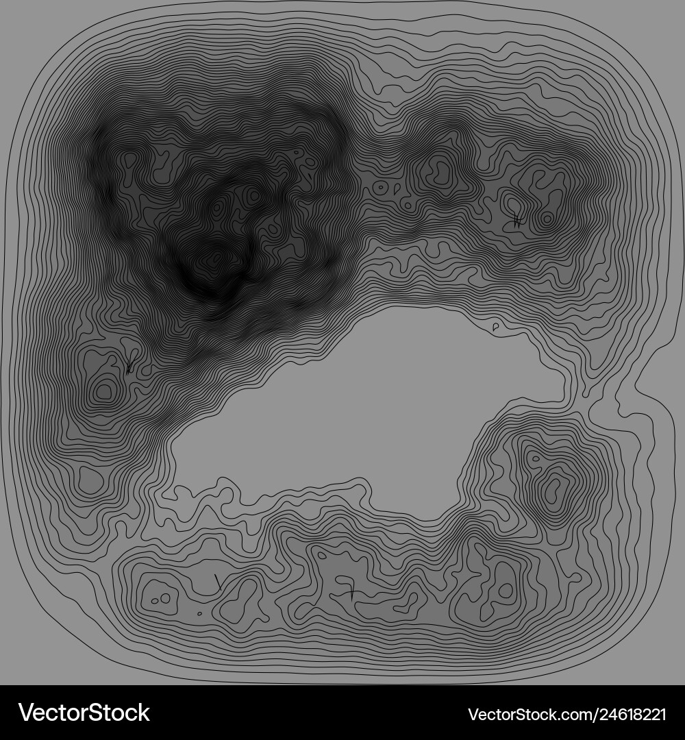 3d topological map of mountains and hills Vector Image