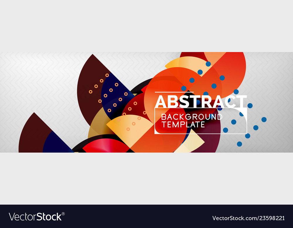 Abstract background geometric circle composition Vector Image