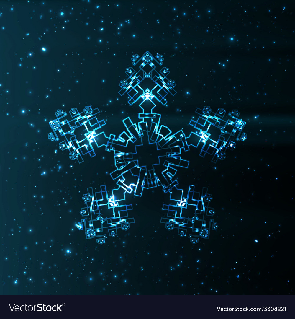 Abstract fantasy snowflake Royalty Free Vector Image