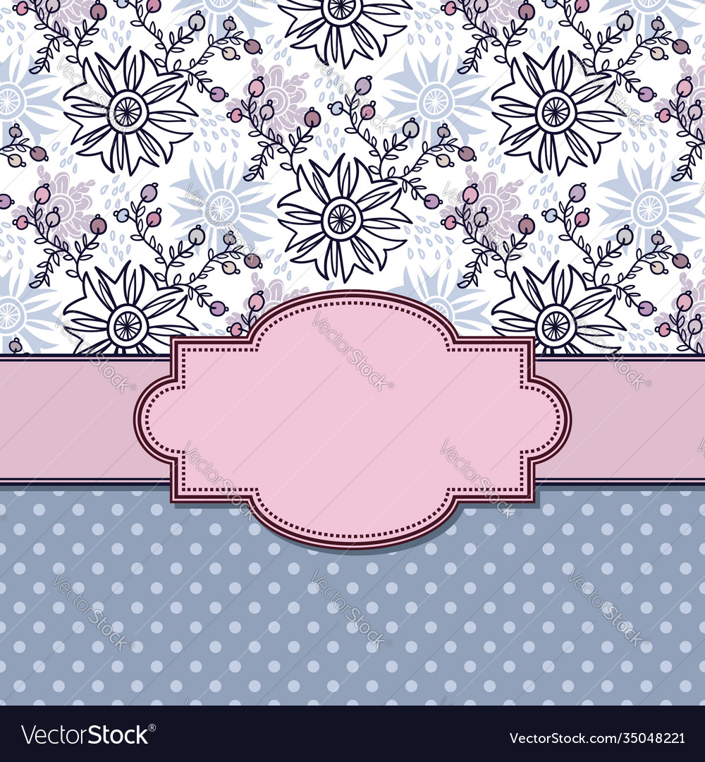 Abstract flower frame with text place Royalty Free Vector