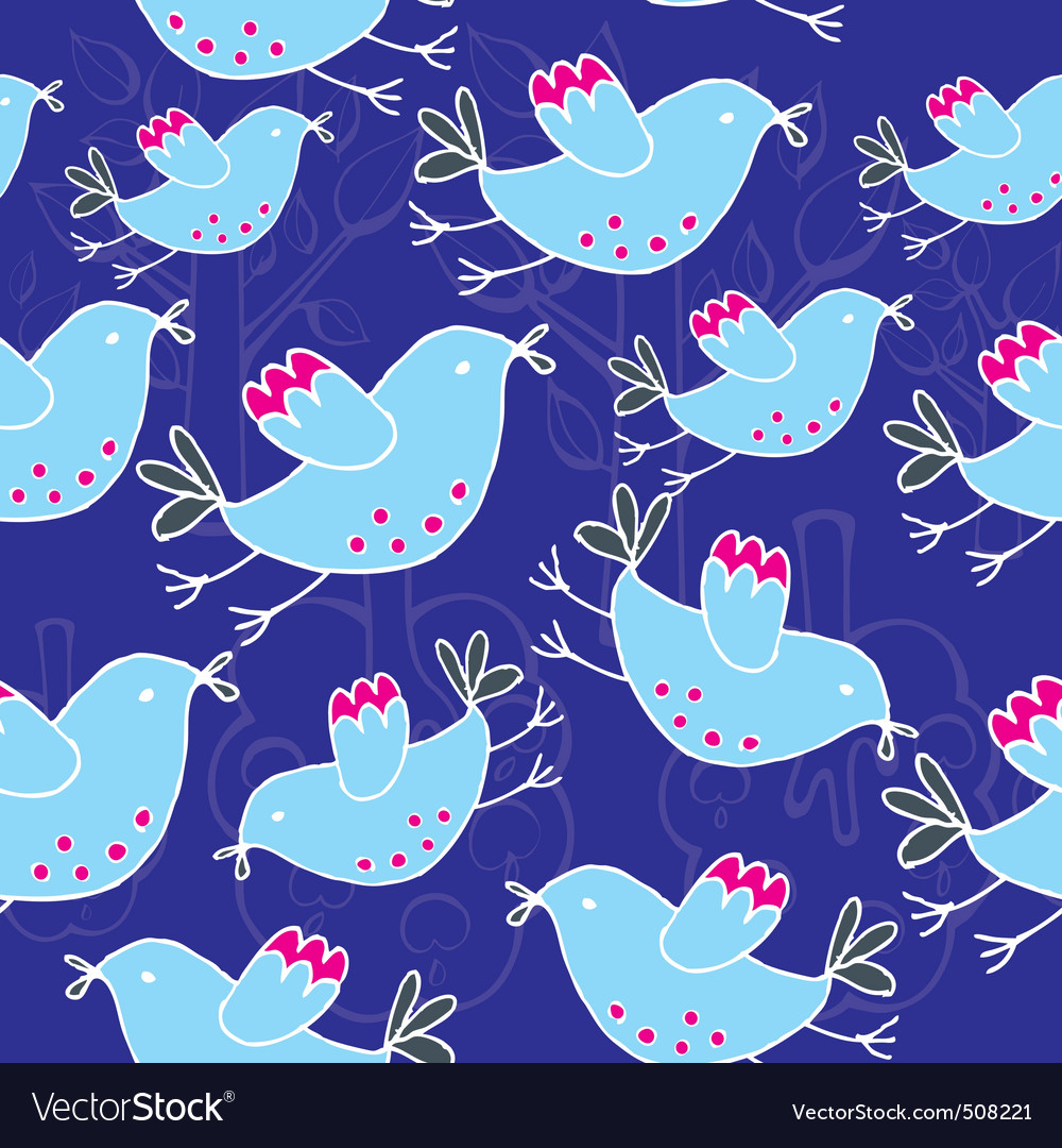 Birds pattern Royalty Free Vector Image - VectorStock