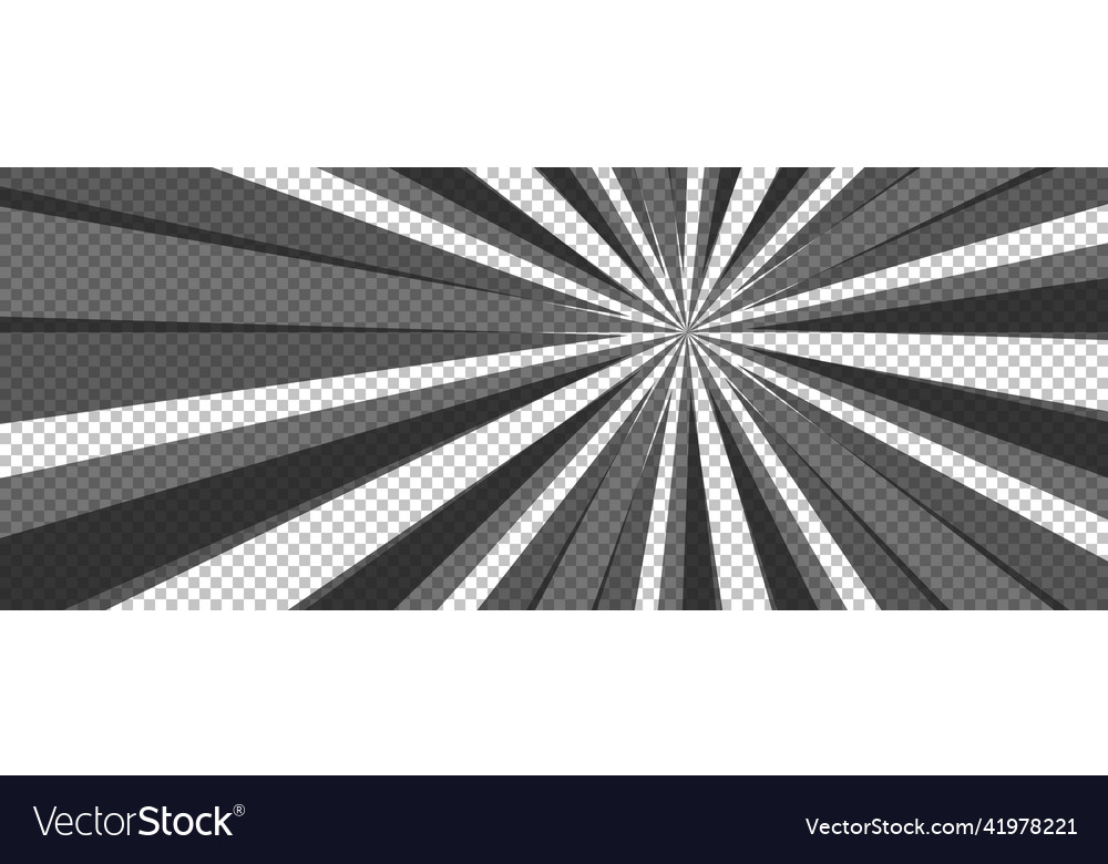 Black comic book transparent background Royalty Free Vector