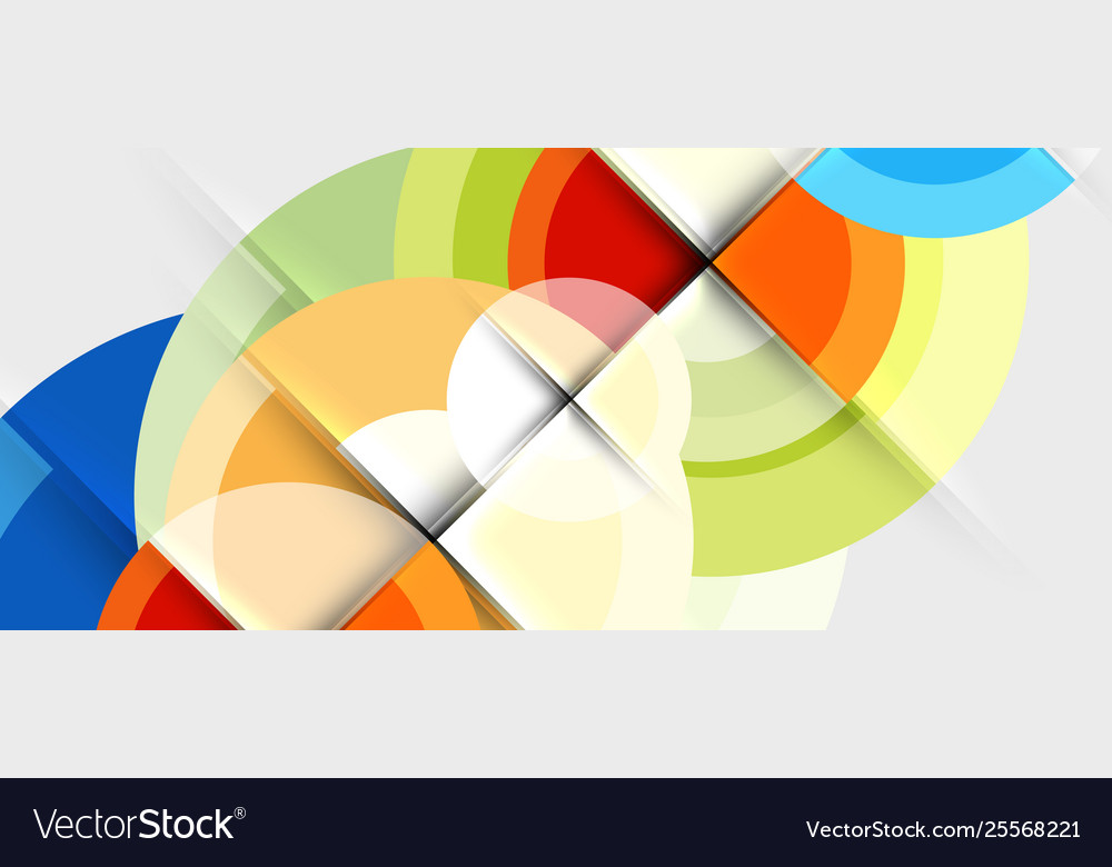 Circular geometrical design template Royalty Free Vector