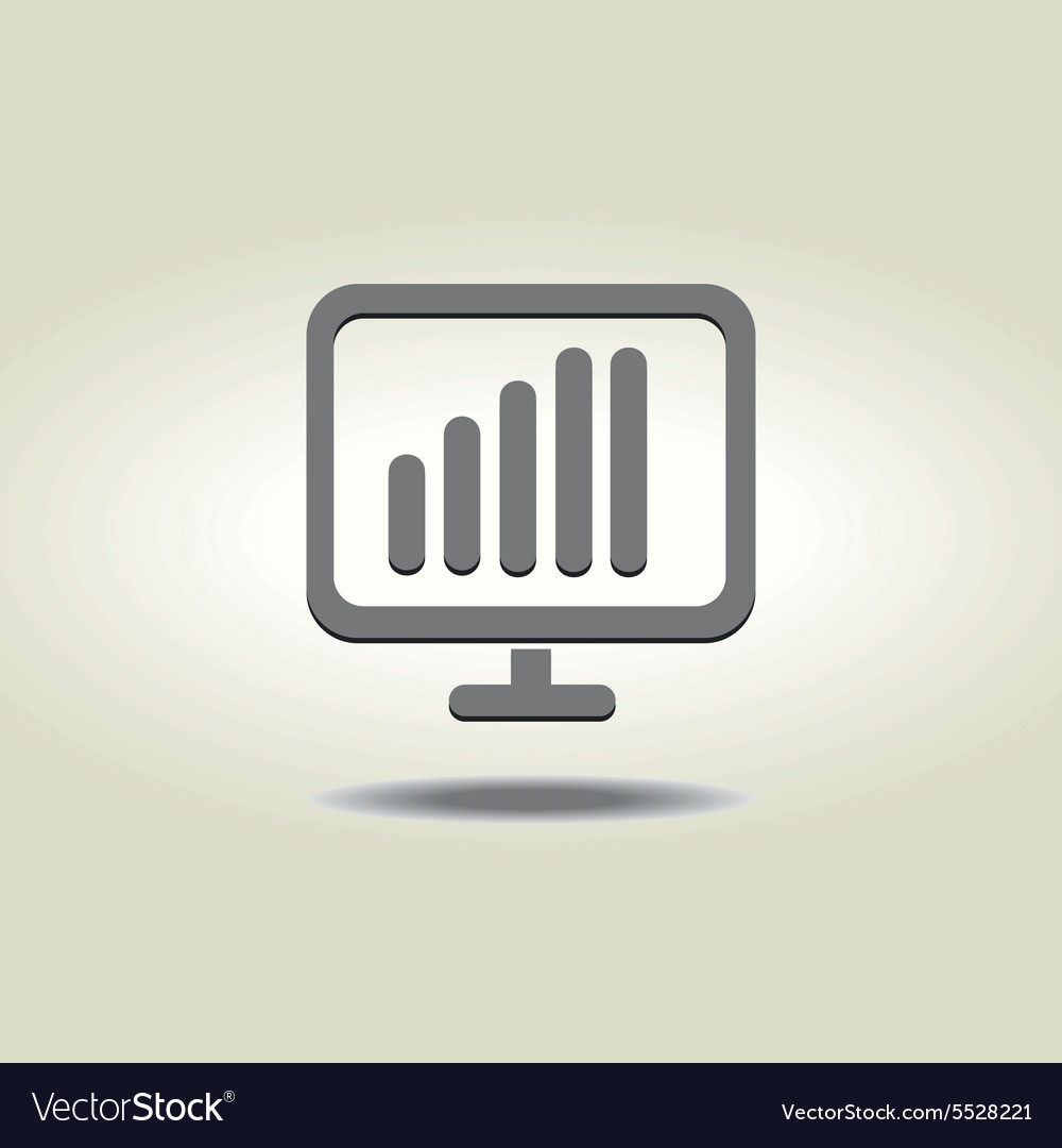 Computer screen icon Royalty Free Vector Image