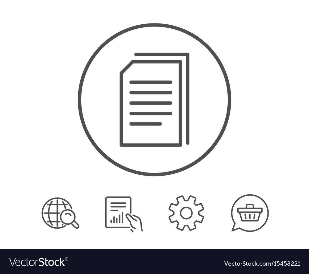 Copy documents line icon file sign Royalty Free Vector Image Copy documents line icon file sign Royalty Free Vector Image