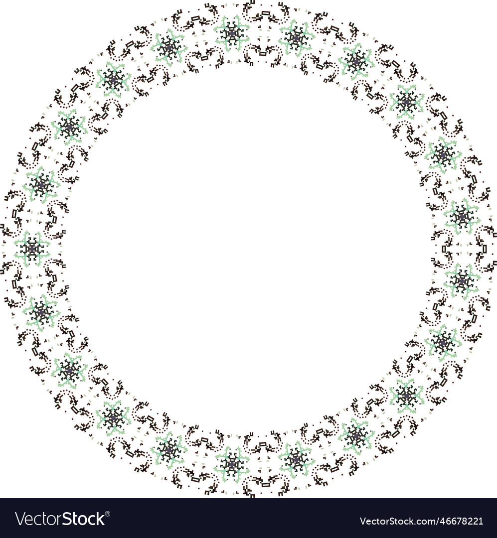 Decorative frame with floral pattern elegant Vector Image